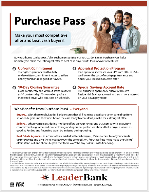 Purchase Pass Flyer | Leader Bank
